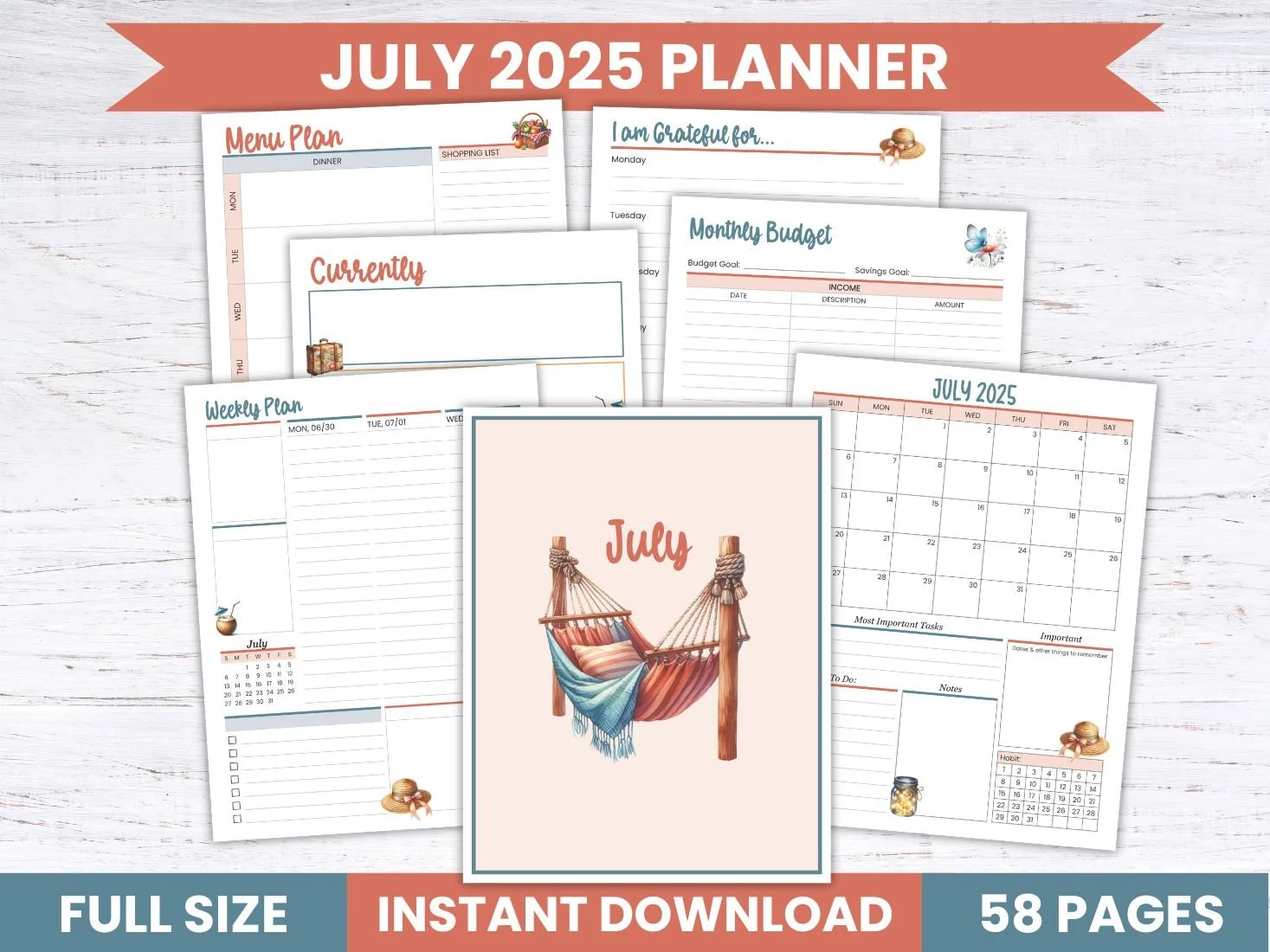 Plan July: Laid-Back, Cozy Summer Vibes — Krafty Planner