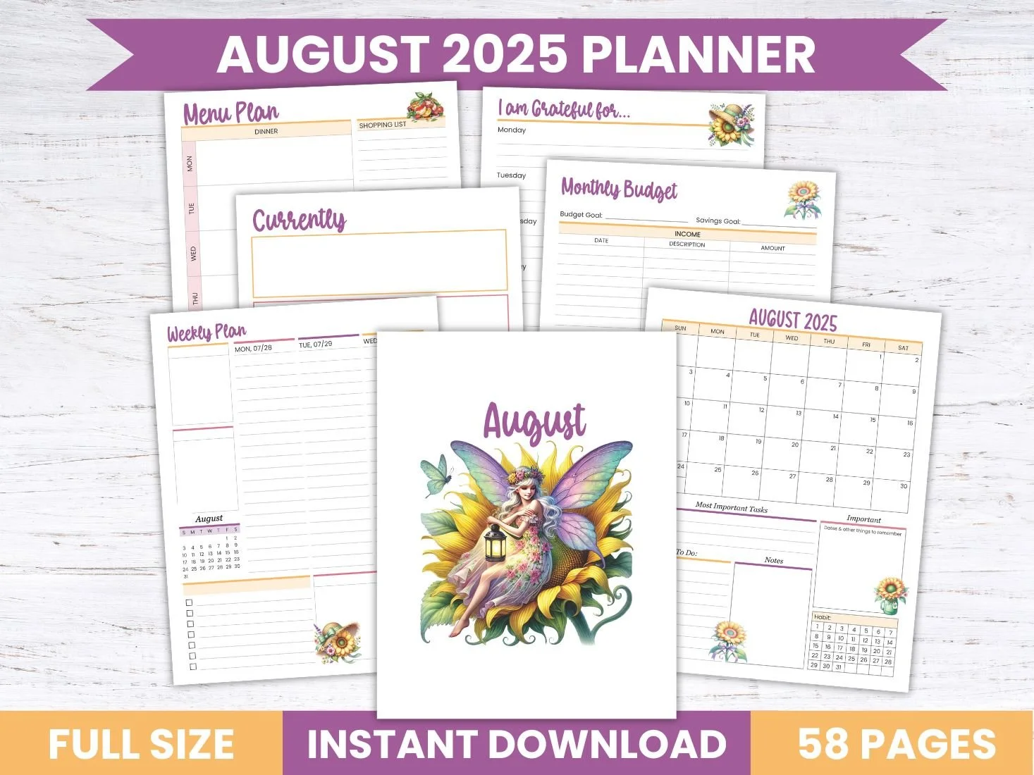 Free Printables: August 2025 Planners — Krafty Planner