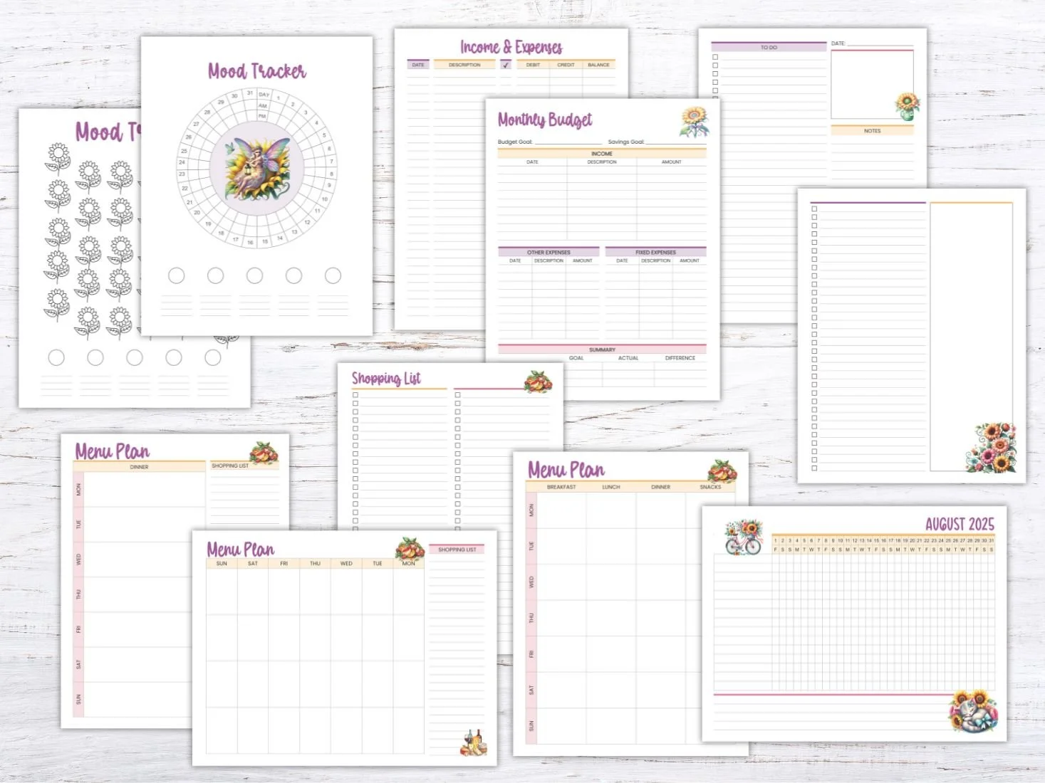 Free Printables: August 2025 Planners — Krafty Planner