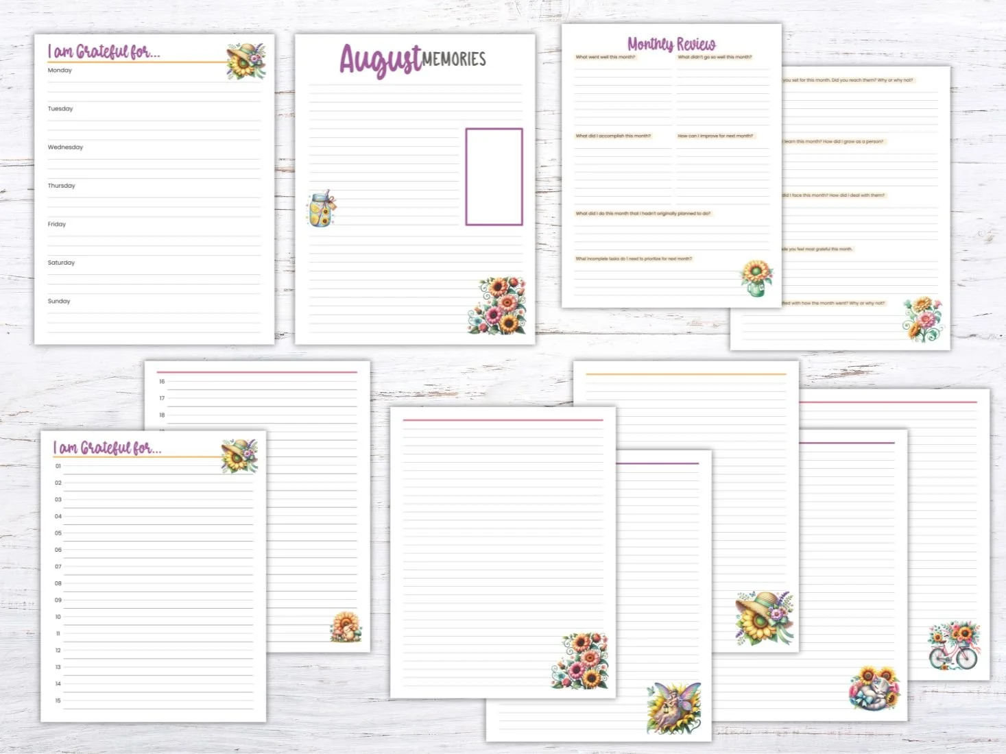 Free Printables: August 2025 Planners — Krafty Planner