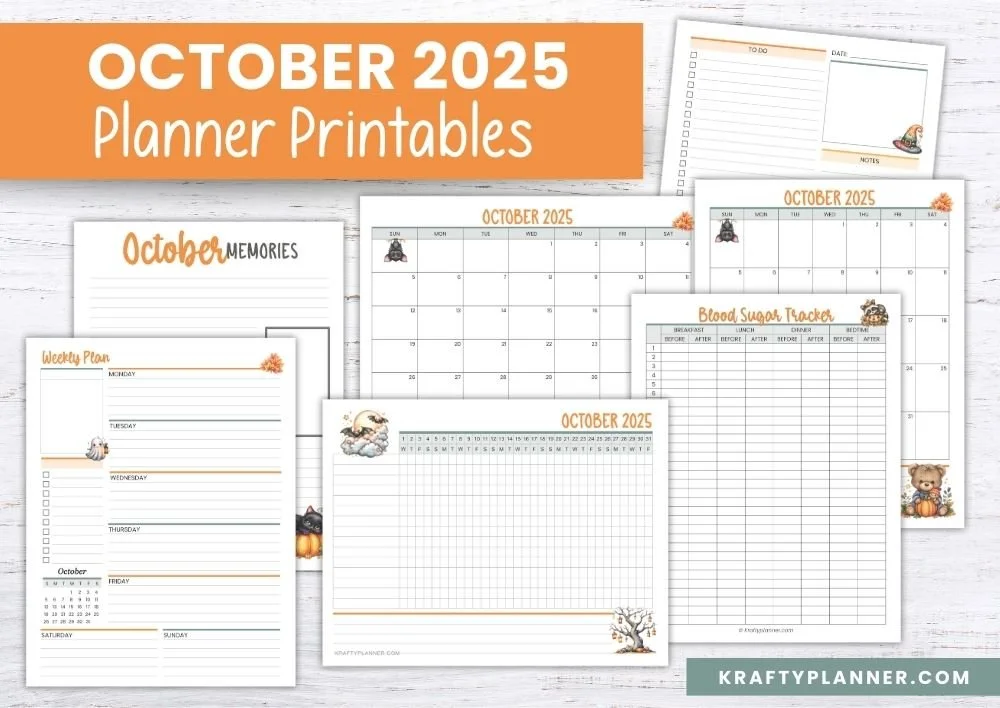 Get Cozy with Free October 2025 Planners — Krafty Planner