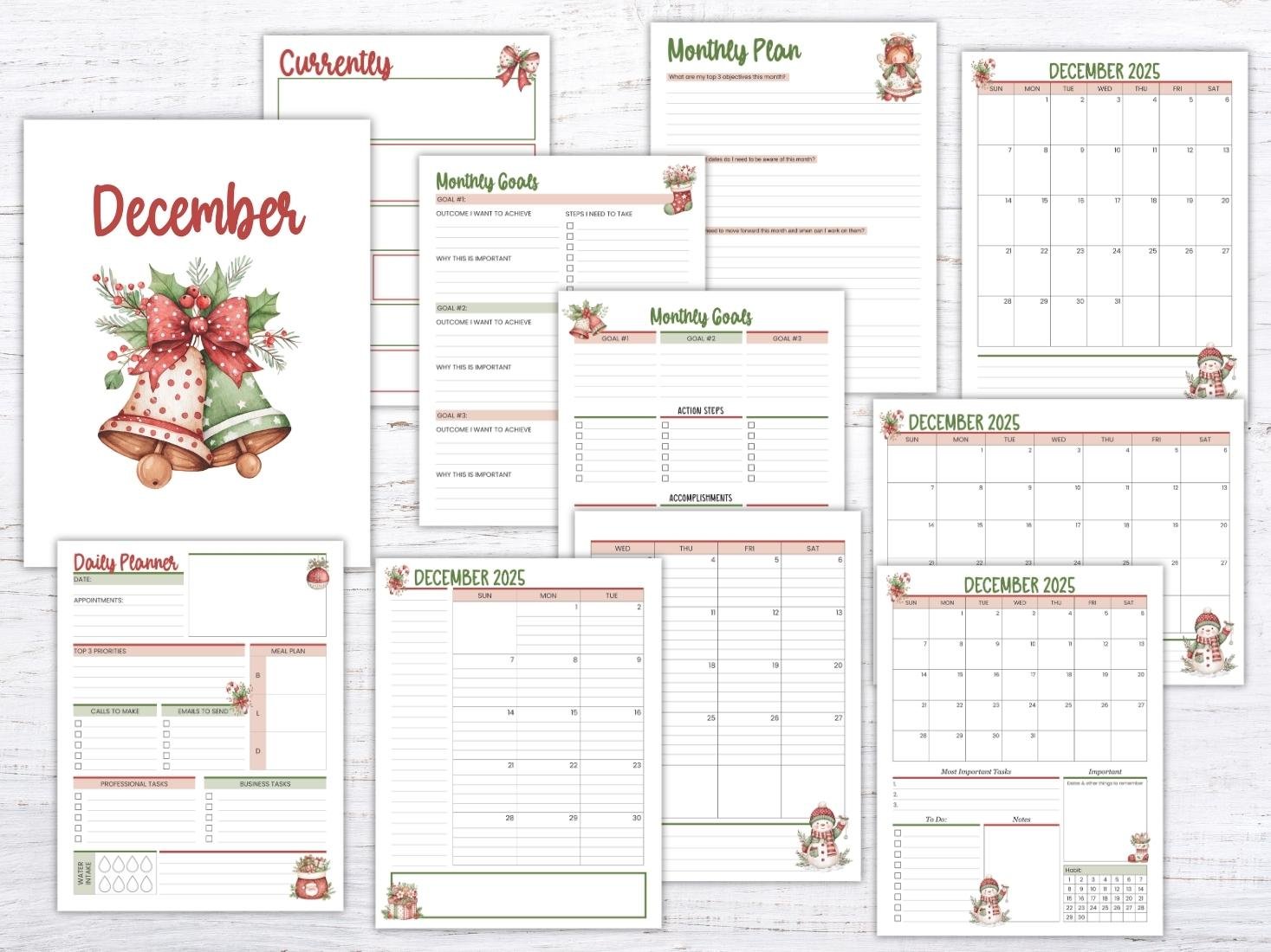 Free December Printables to Keep Your Holidays Stress-Free — Krafty Planner