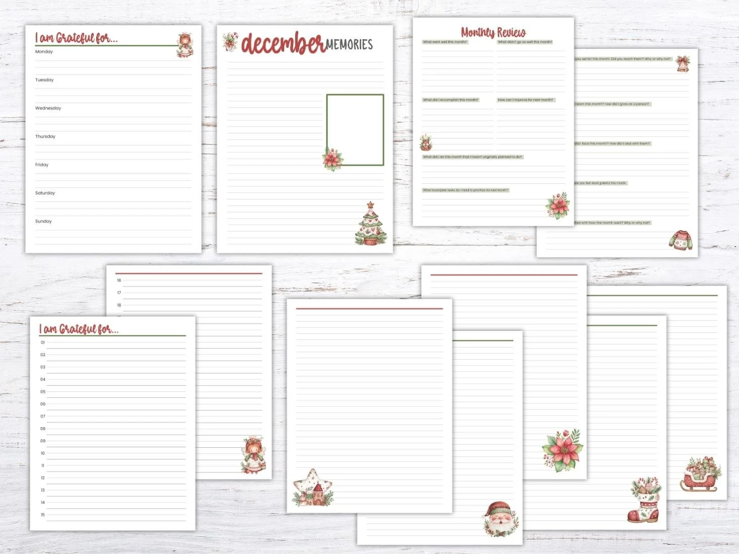 Free December Printables to Keep Your Holidays Stress-Free — Krafty Planner