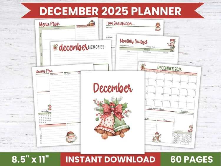 Free December Printables to Keep Your Holidays Stress-Free — Krafty Planner