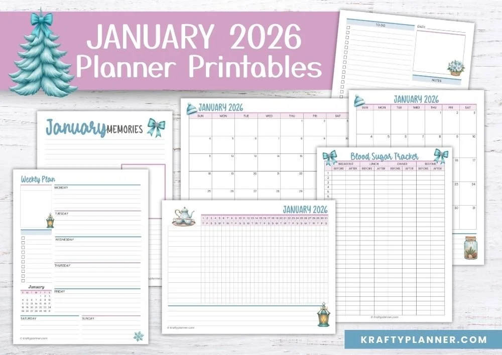 Start 2026 Strong with These Free January Planner Printables — Krafty ...