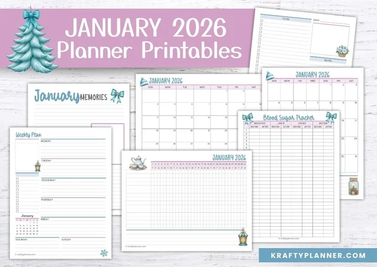 Start 2026 Strong with These Free January Planner Printables — Krafty ...