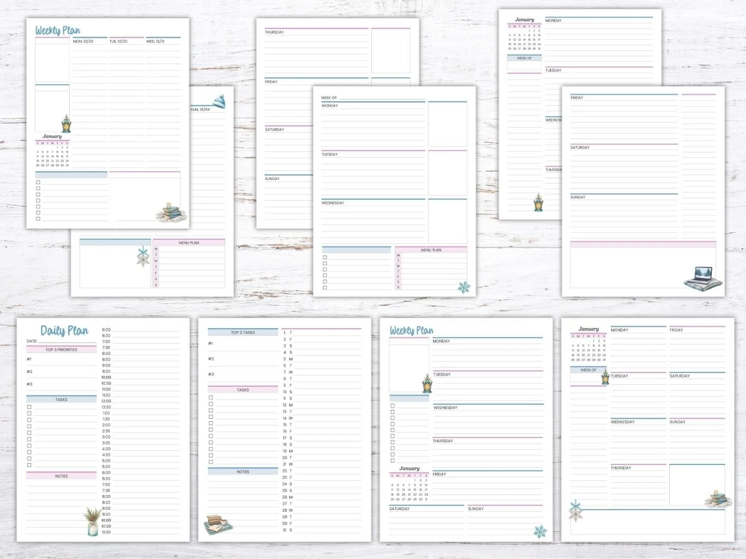 Start 2026 Strong with These Free January Planner Printables — Krafty ...
