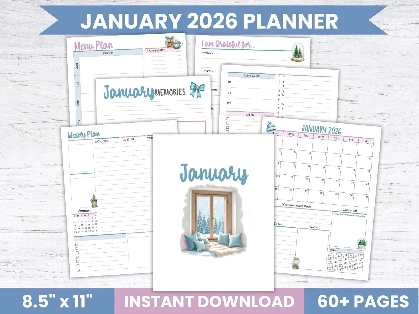 Start 2026 Strong with These Free January Planner Printables — Krafty ...