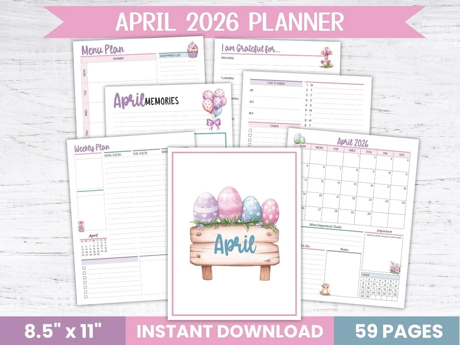 April 2026 Planning Freebies: Calendars, Trackers & Planners — Krafty ...