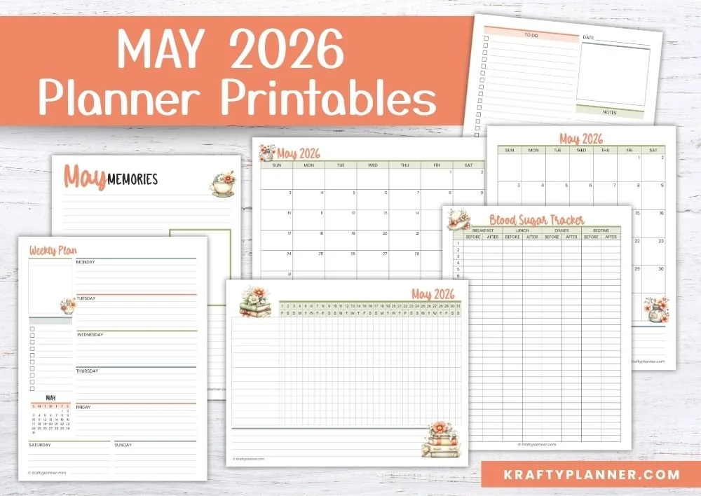 Free May 2026 Planner Printables – Stay Organized All Month — Krafty ...