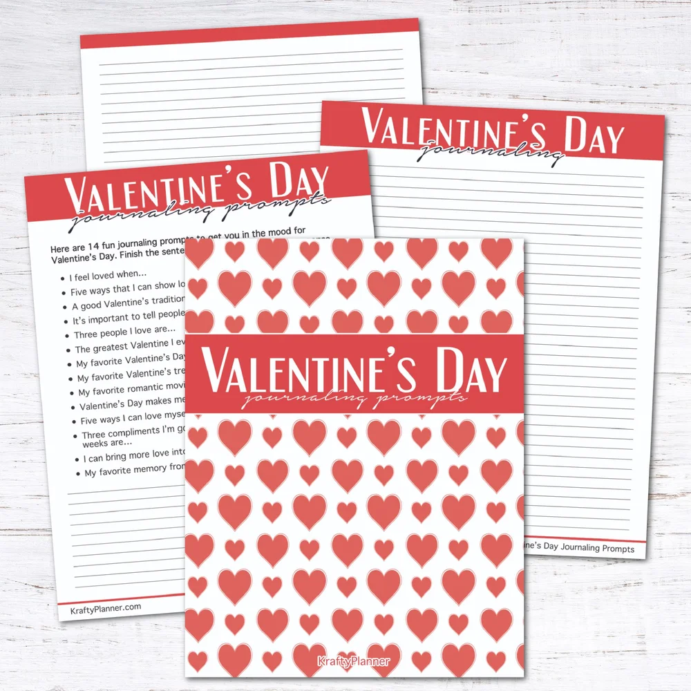 Valentine's Day Journaling Prompts — Krafty Planner