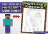 Free Printable Minecraft Word Search — Krafty Planner