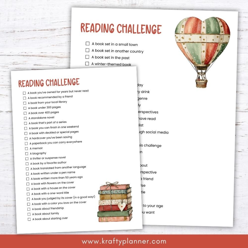 Reading Challenge: 52 Prompts to Inspire Your Reading Life — Krafty Planner