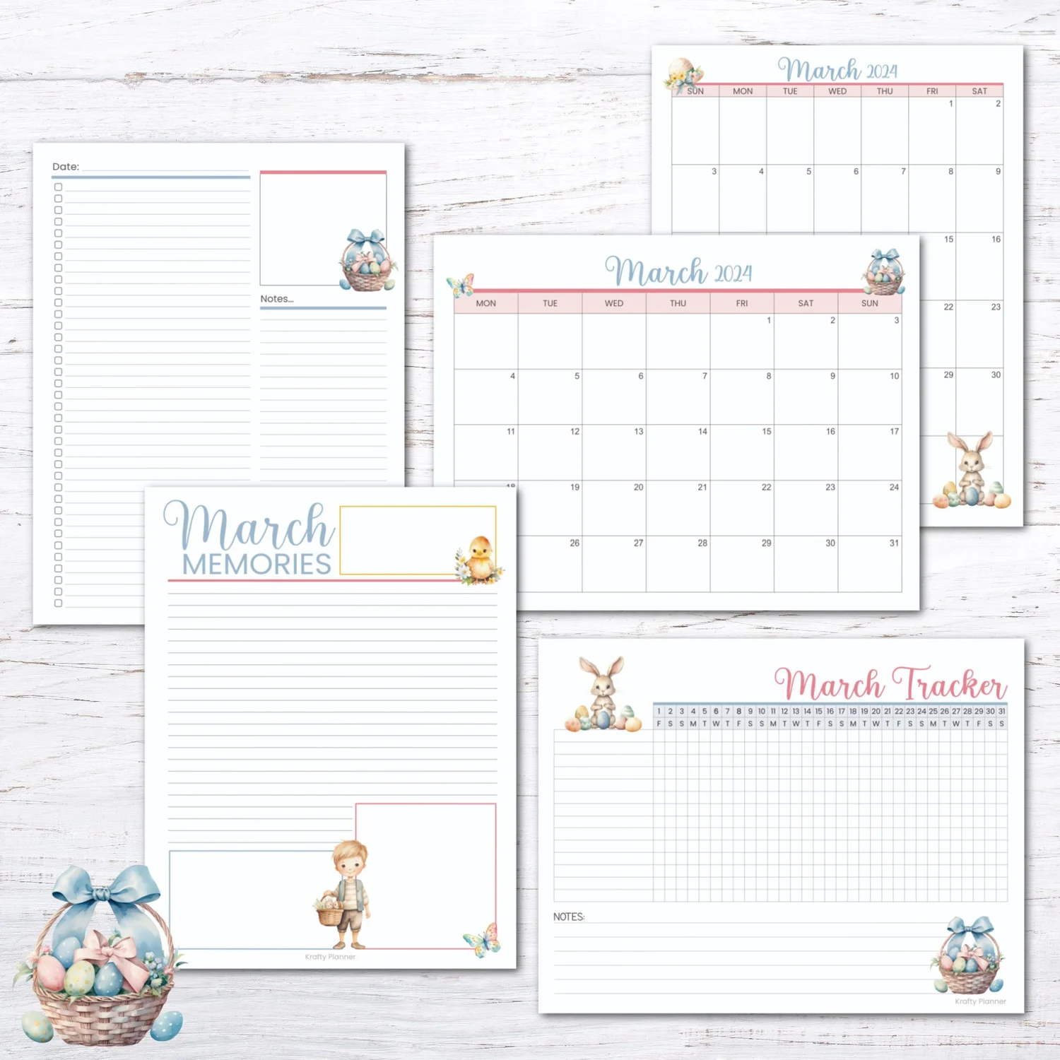 March 2024 Planner Printables — Krafty Planner