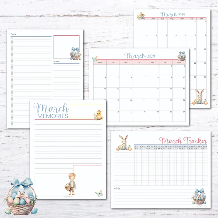 March 2024 Planner Printables — Krafty Planner