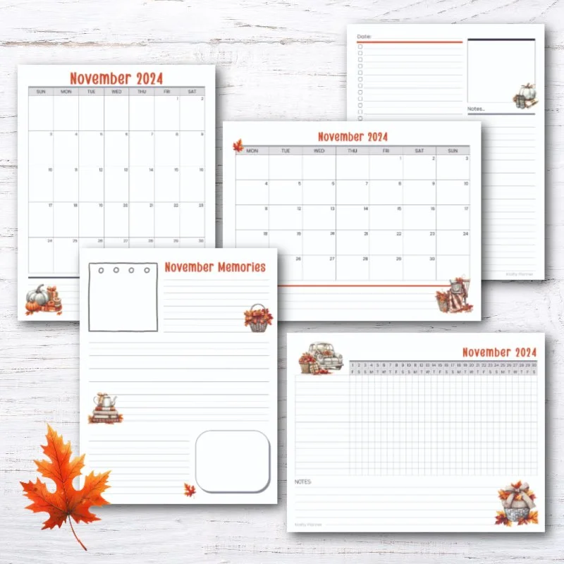 Free November Planning Printables Pack — Krafty Planner