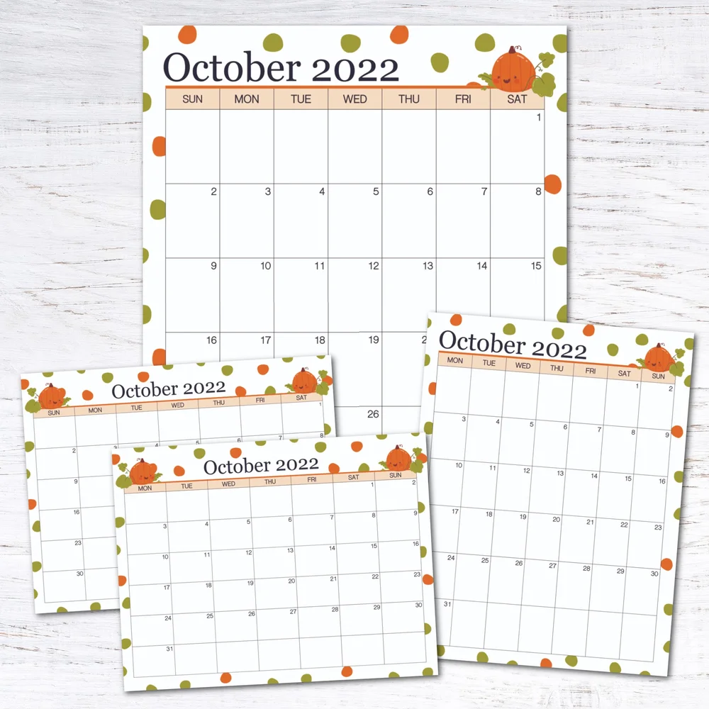 Free Printable October 2022 Calendar — Krafty Planner