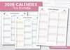 2026 Printable Calendex for Your Planner — Krafty Planner