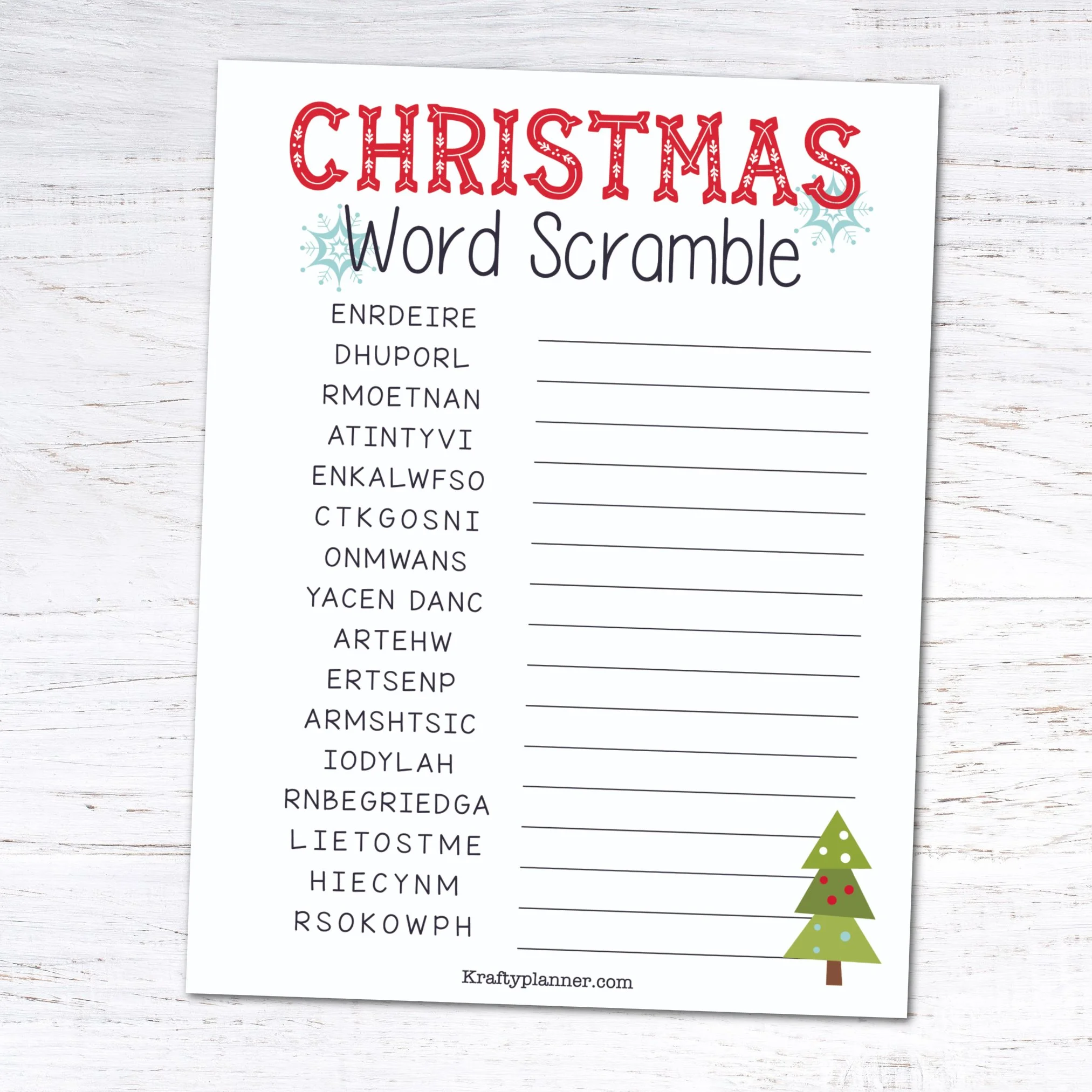 DAY 10 Christmas Word Scramble 12 Days Of Free Christmas Printables
