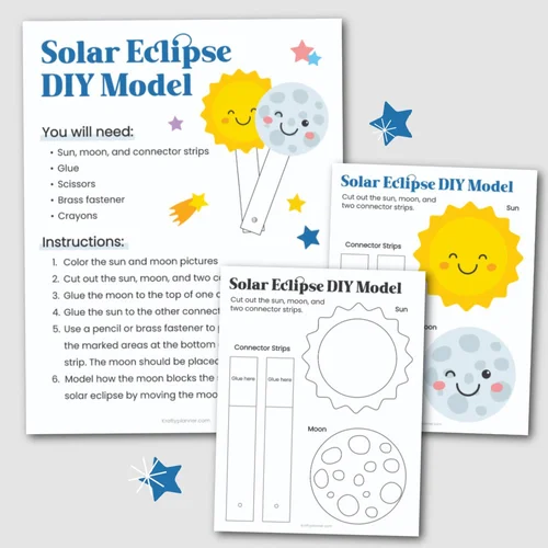 Free Printable DIY Solar Eclipse Model — Krafty Planner
