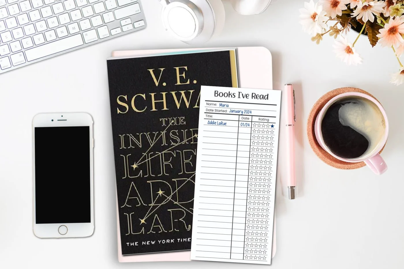 Free printable library book tracker — Krafty Planner