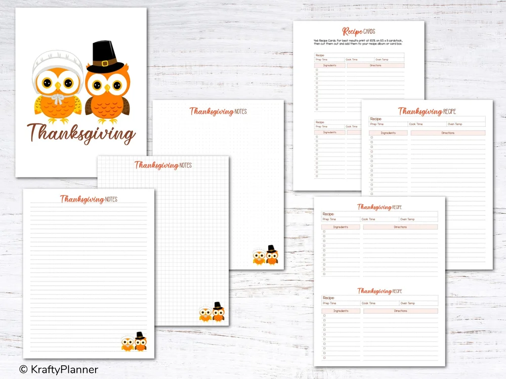 Printable Thanksgiving Planner {Editable PDF} — Krafty Planner
