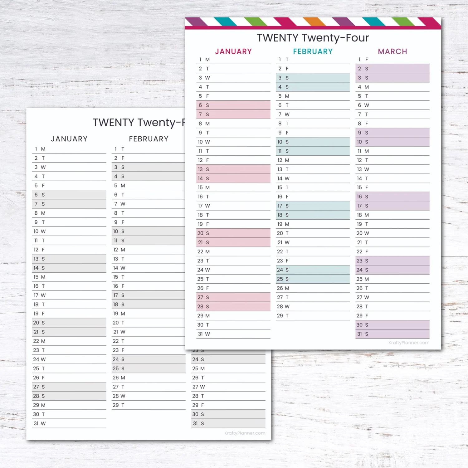 Get Organized with a Free Printable 2024 Calendex — Krafty Planner