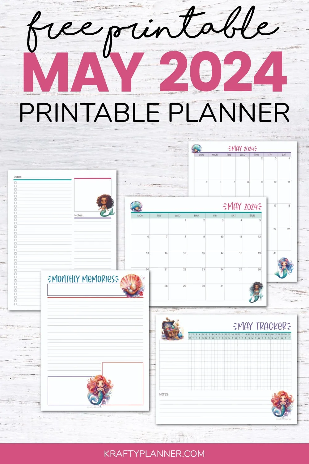 May 2024 Free Printable Planners & Trackers — Krafty Planner