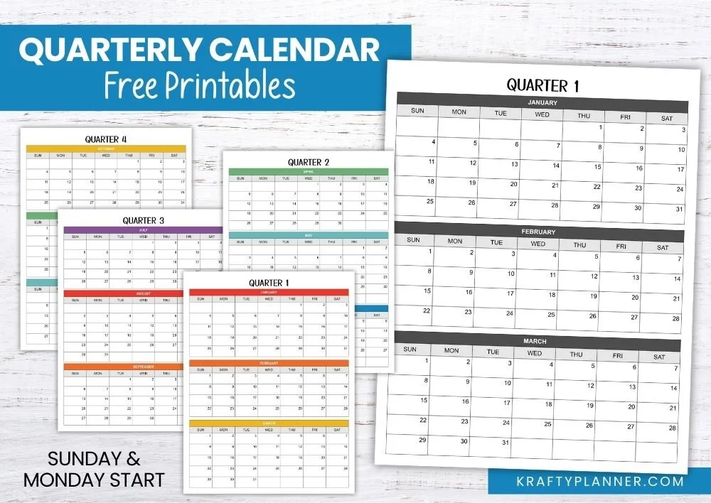 Reader Requested Freebie: Quarterly Planner — Krafty Planner