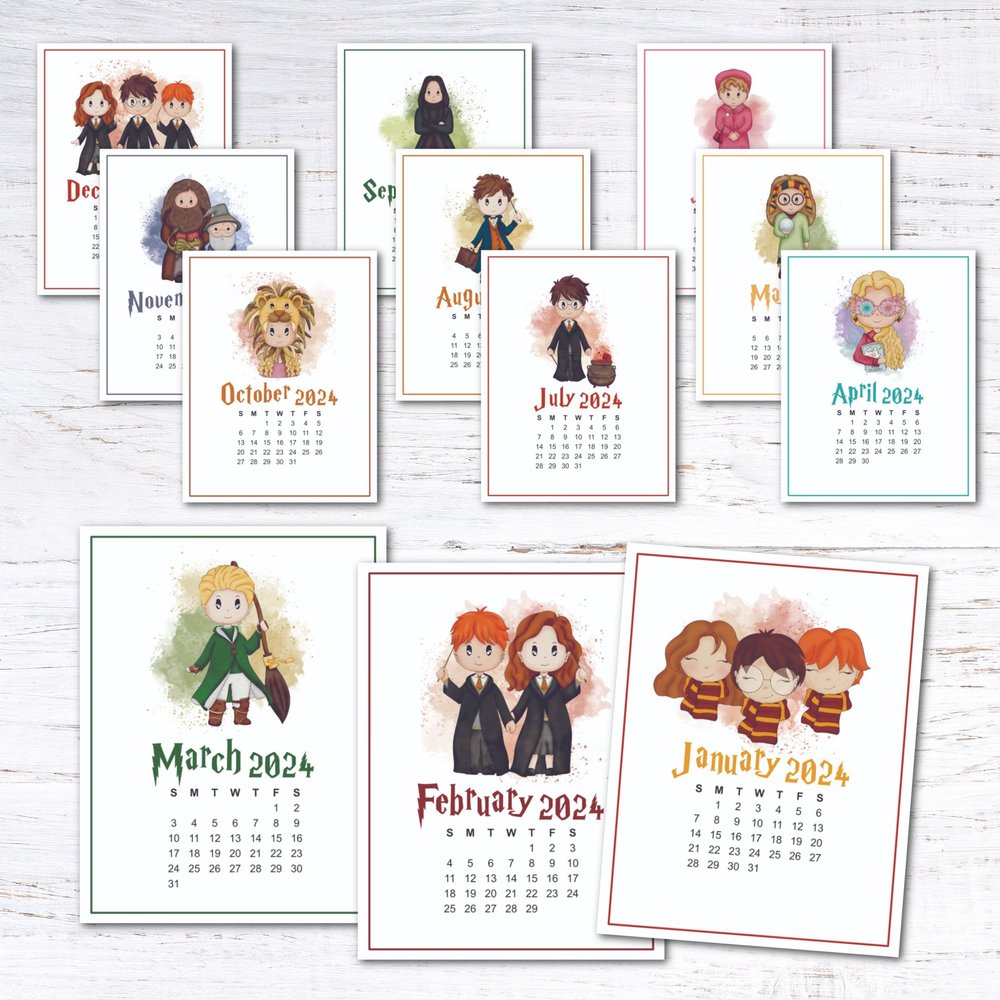 2024 Harry Potter Calendar | Free Printable — Krafty Planner