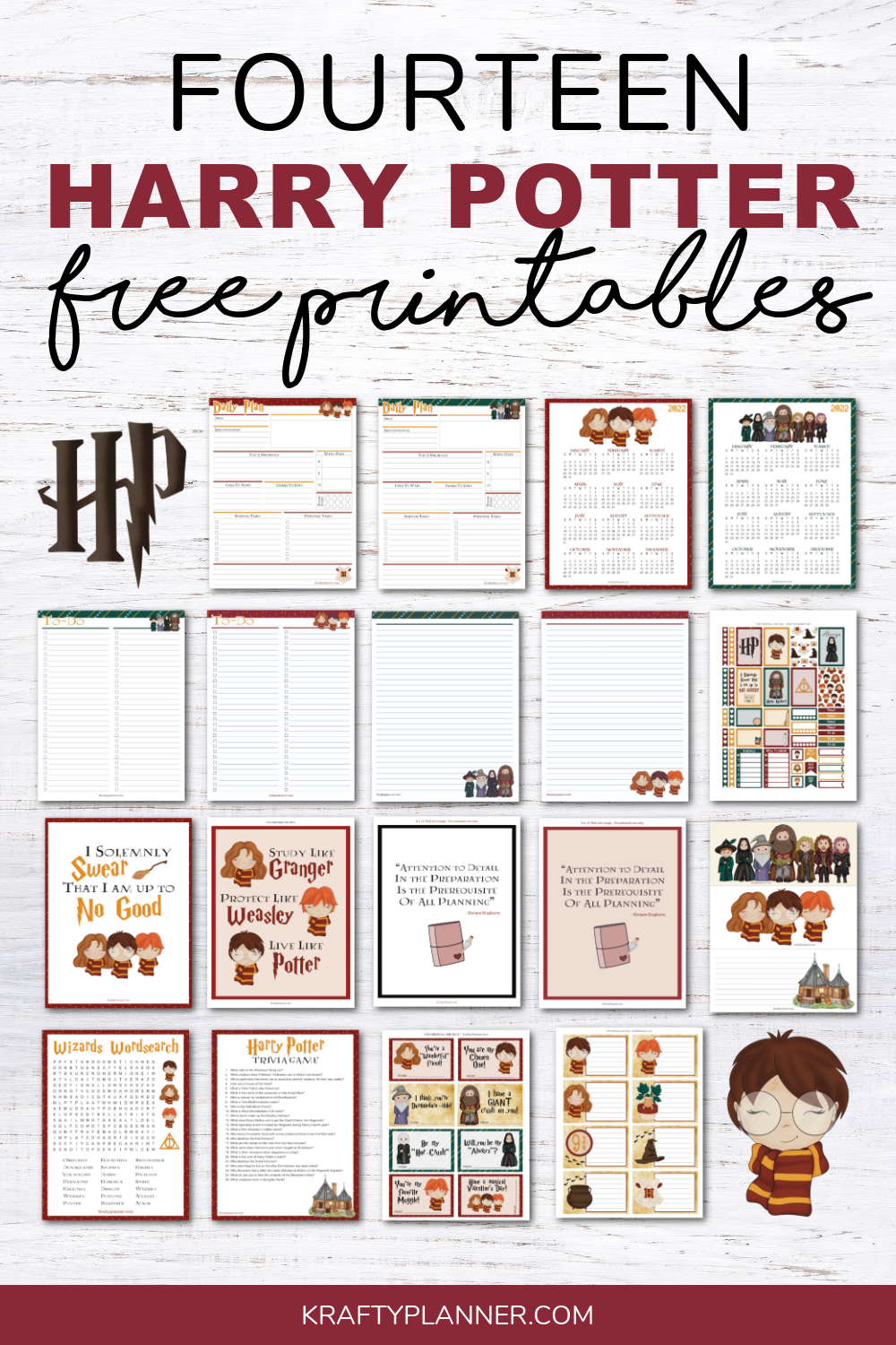 14 Harry Potter Free Printables — Krafty Planner