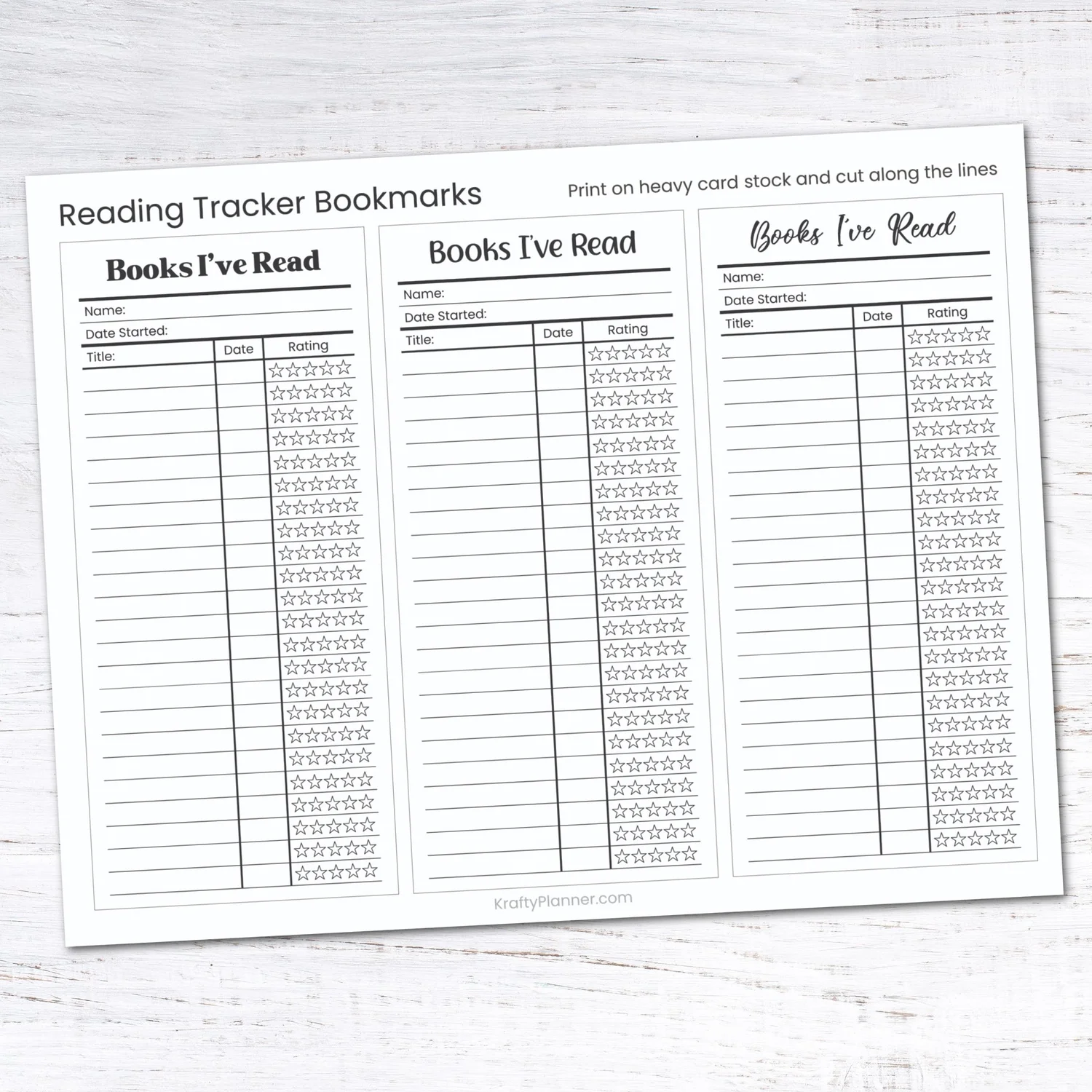 Free Printable Book Tracker Bookmarks to Chart Your Reading Journey ...