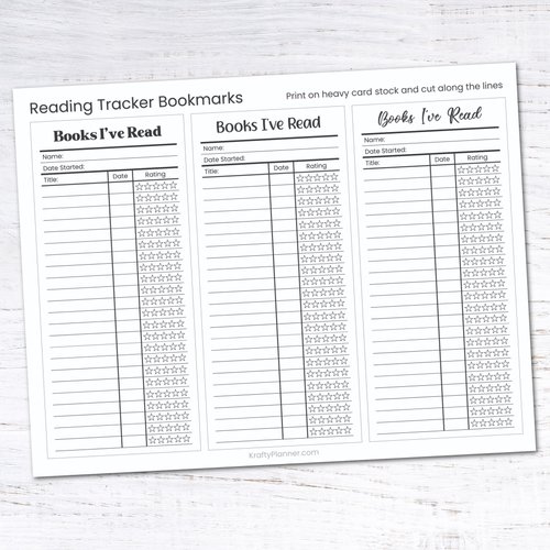 Free Printable Book Tracker Bookmarks to Chart Your Reading Journey ...