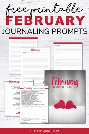 How to Journal in 5 minutes a Day and the February Printable Prompts ...