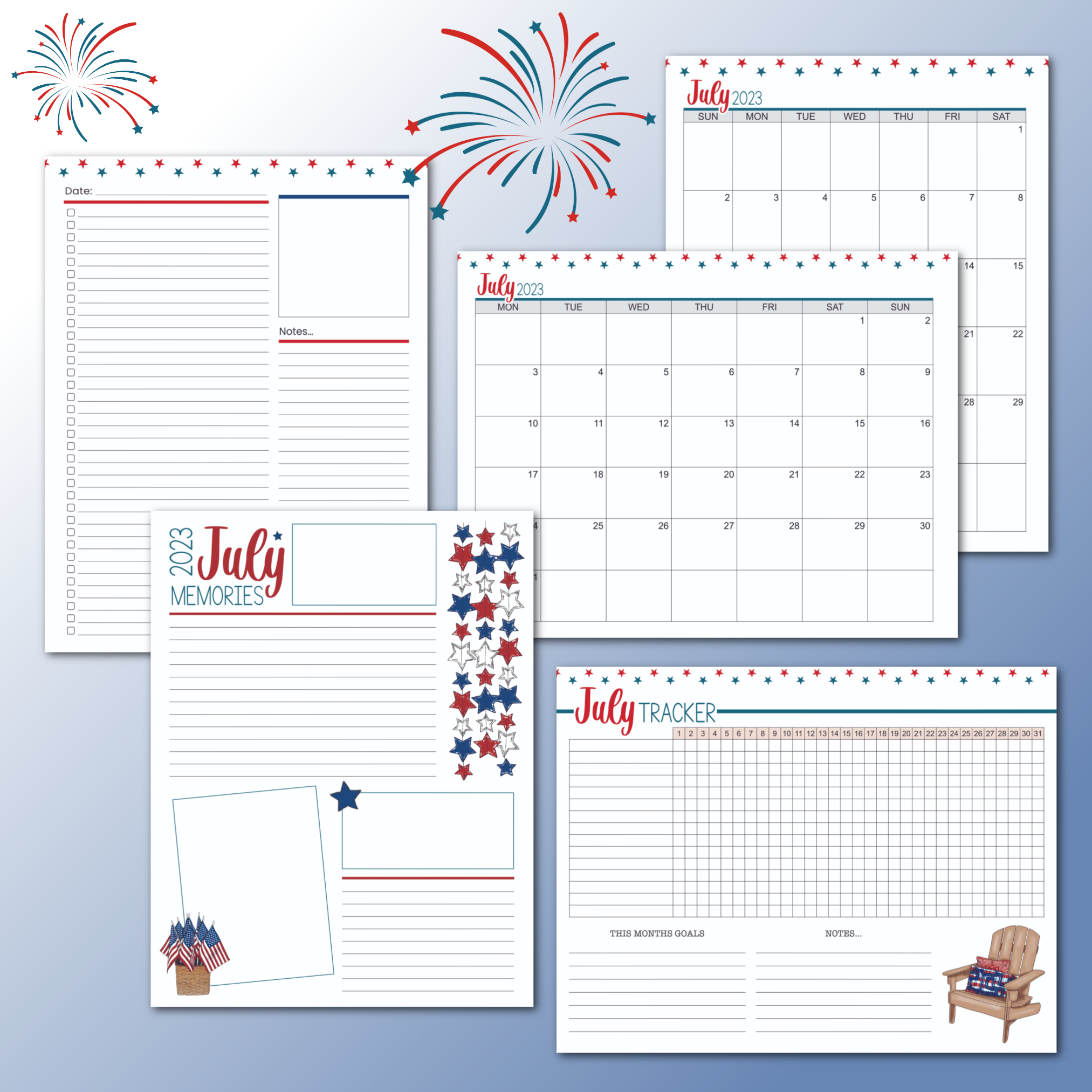 Free Printable July 2023 Planning Pages — Krafty Planner