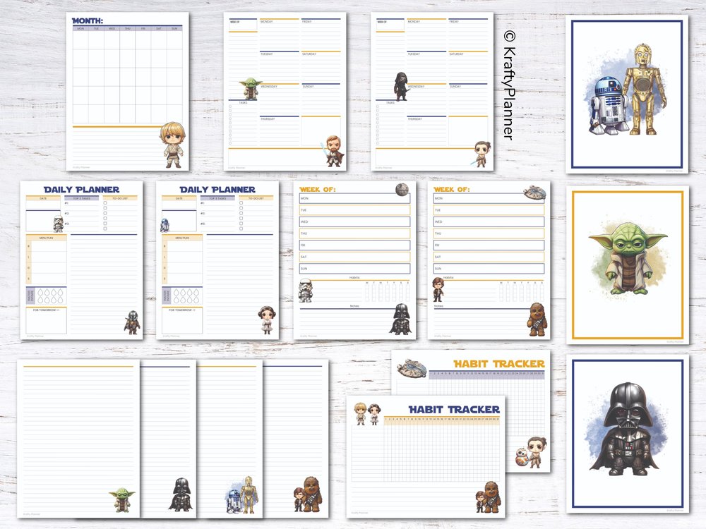 Star Wars Free Printable Planning Pages — Krafty Planner