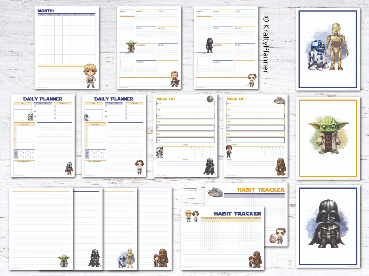 Star Wars Free Printable Planning Pages — Krafty Planner