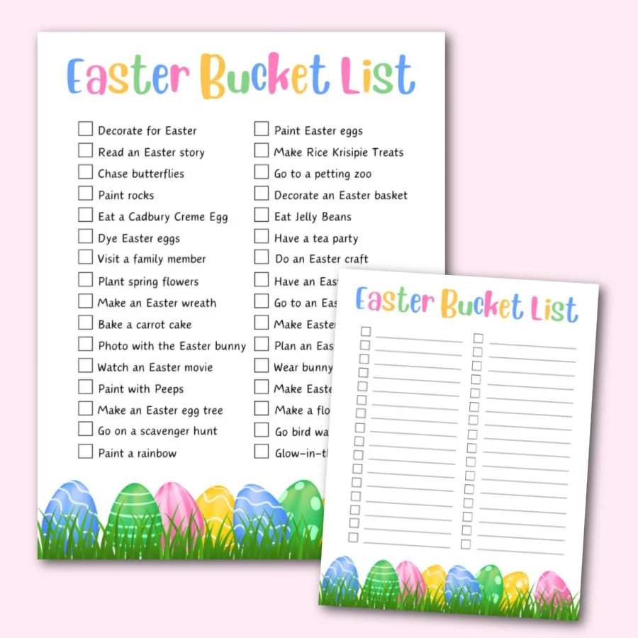 Free Printable Easter Bucket List — Krafty Planner
