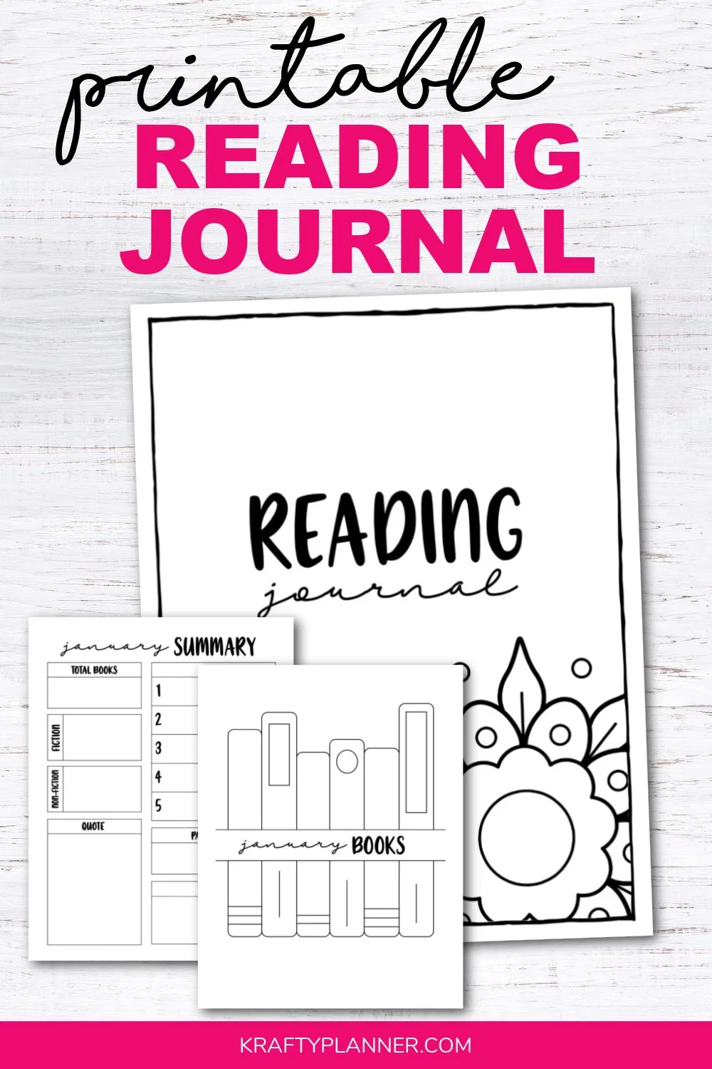 Printable Reading Journal — Krafty Planner