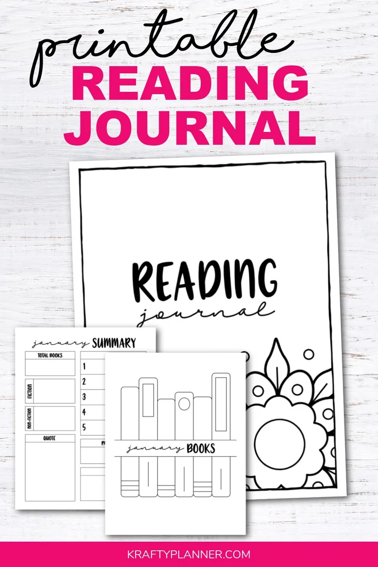 Printable Reading Journal — Krafty Planner