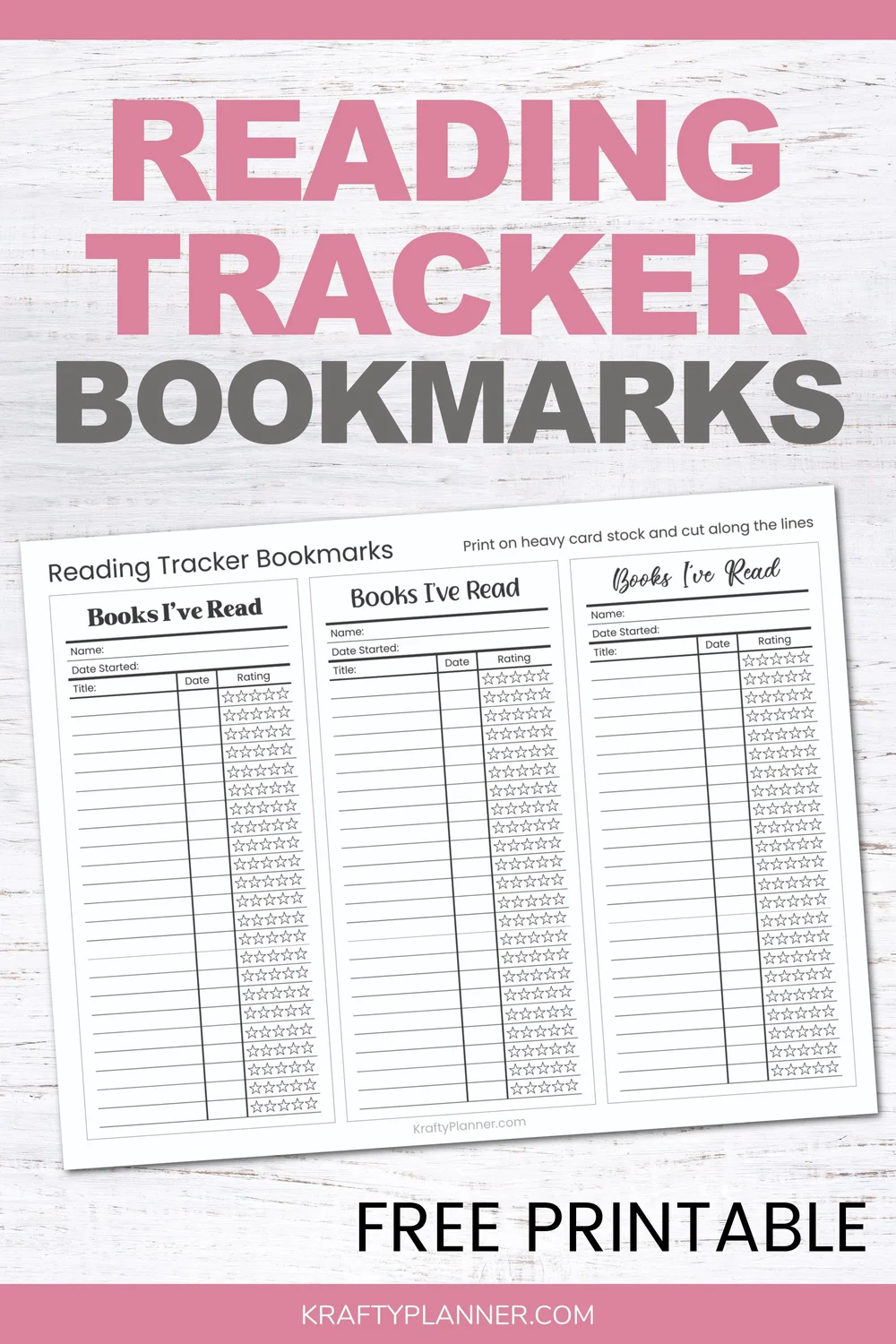 Free Printable Book Tracker Bookmarks to Chart Your Reading Journey ...