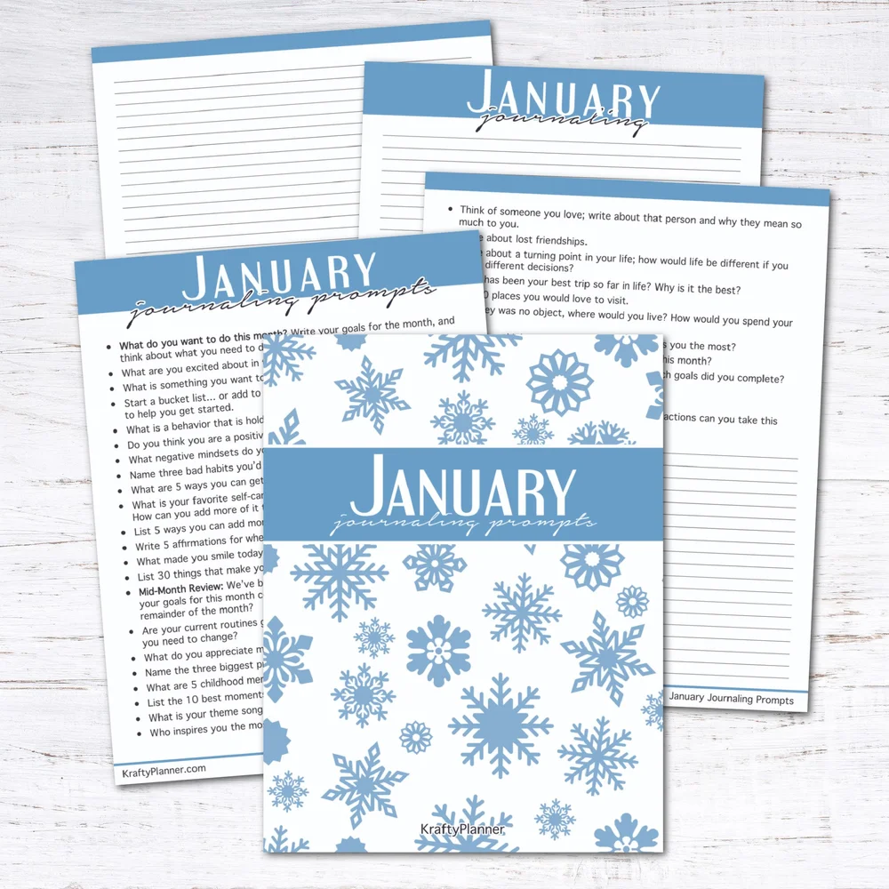 Daily Journaling Prompts | January 2022 — Krafty Planner
