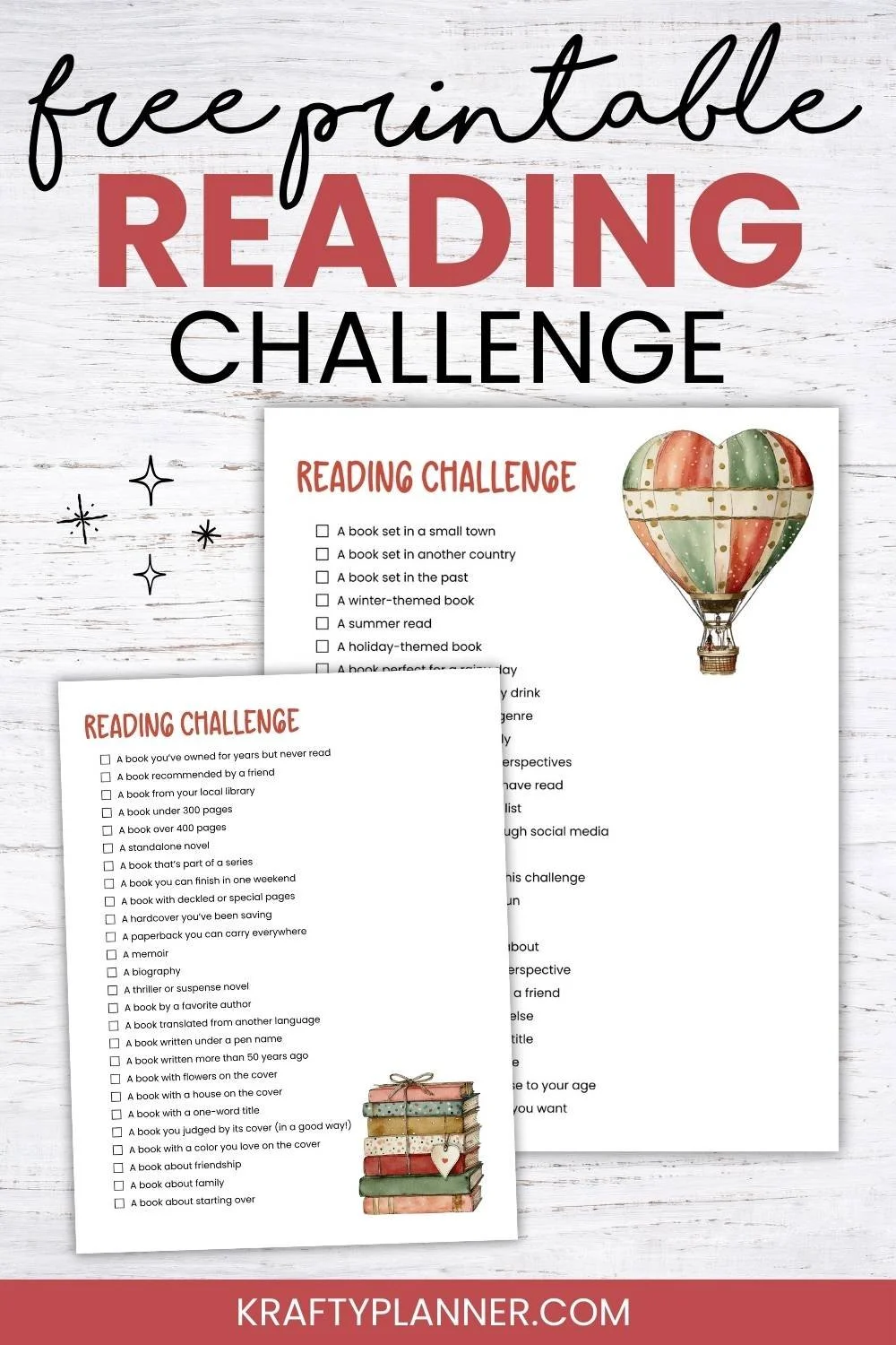 Reading Challenge: 52 Prompts to Inspire Your Reading Life — Krafty Planner