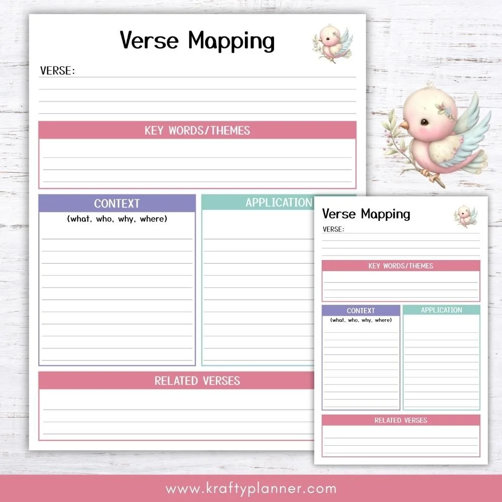 Verse Mapping Made Simple (Free Printable) — Krafty Planner
