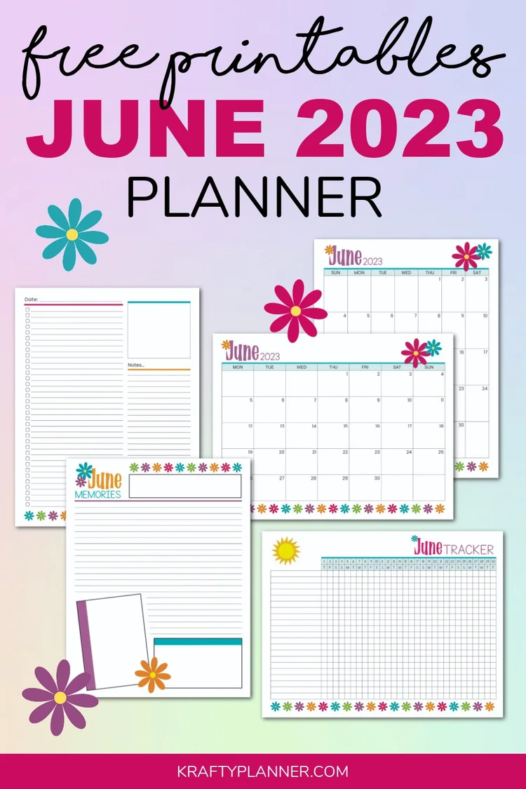 Free Printable June 2023 Planning Pages — Krafty Planner