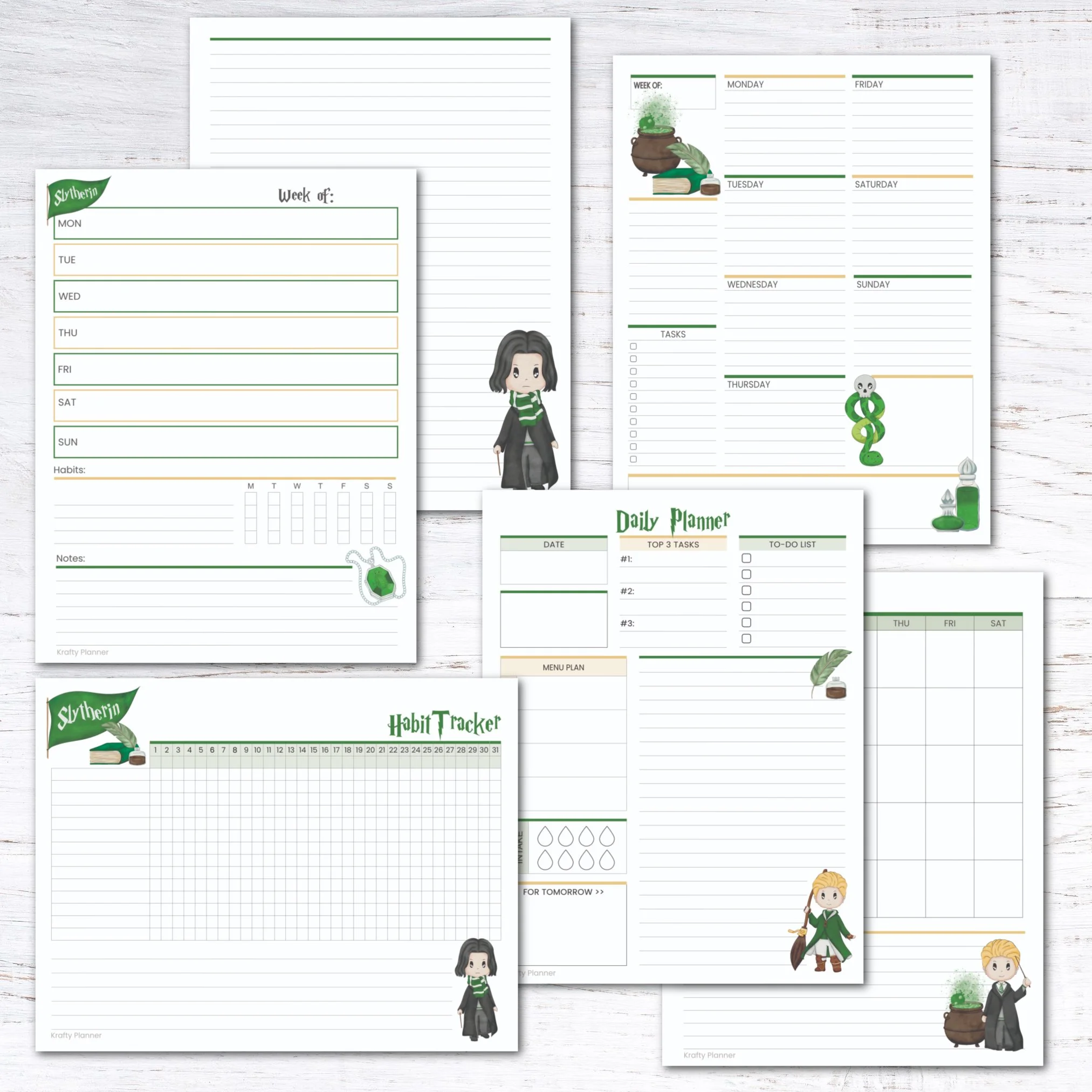 Free Printable Harry Potter Planning Pages — Krafty Planner