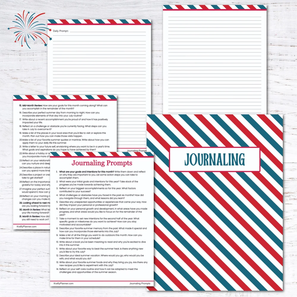 Journaling Prompts to Ignite Your July Reflections and Goals — Krafty ...