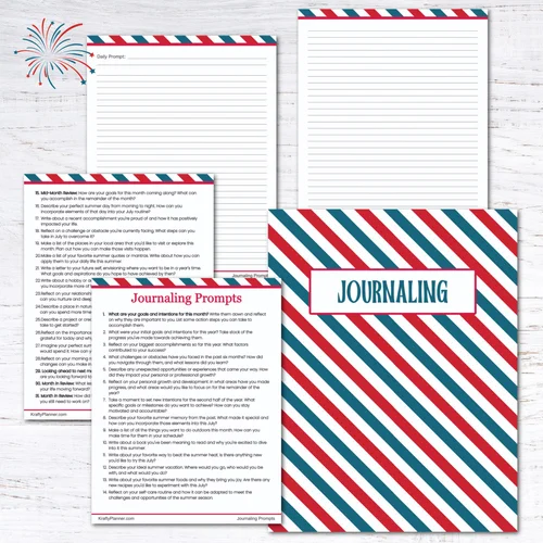 Journaling Prompts to Ignite Your July Reflections and Goals — Krafty ...