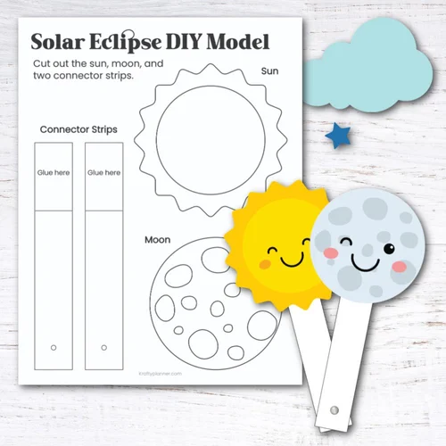 Free Printable DIY Solar Eclipse Model — Krafty Planner