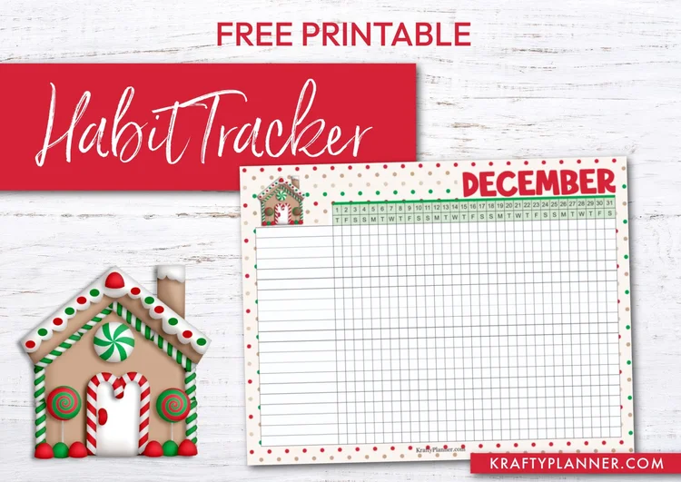 Free Printable December Habit Tracker — Krafty Planner
